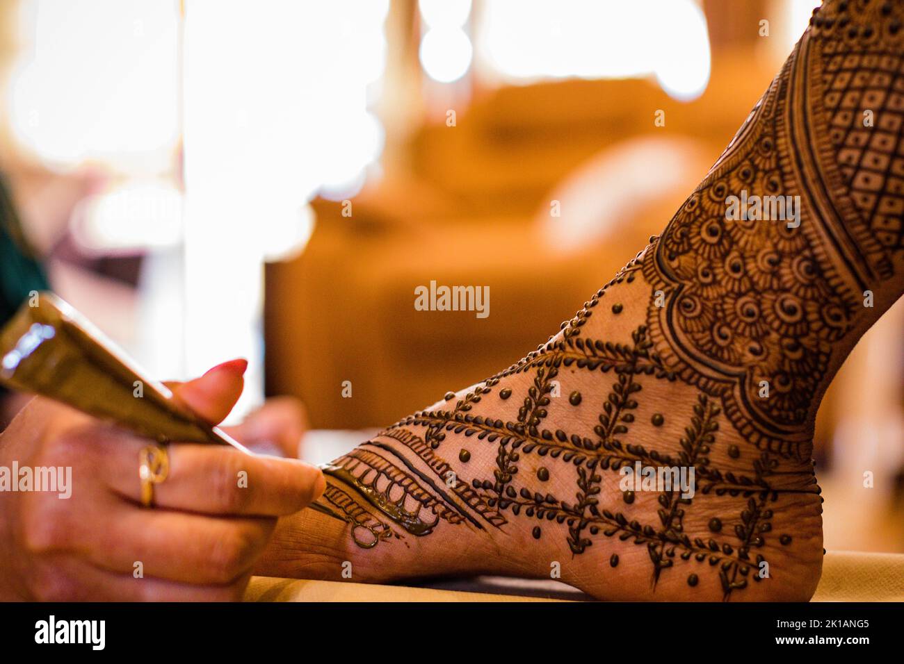 Mehendi Mehndi Sangeet Indian Wedding Tradition Ceremony At Mamta Pool ...