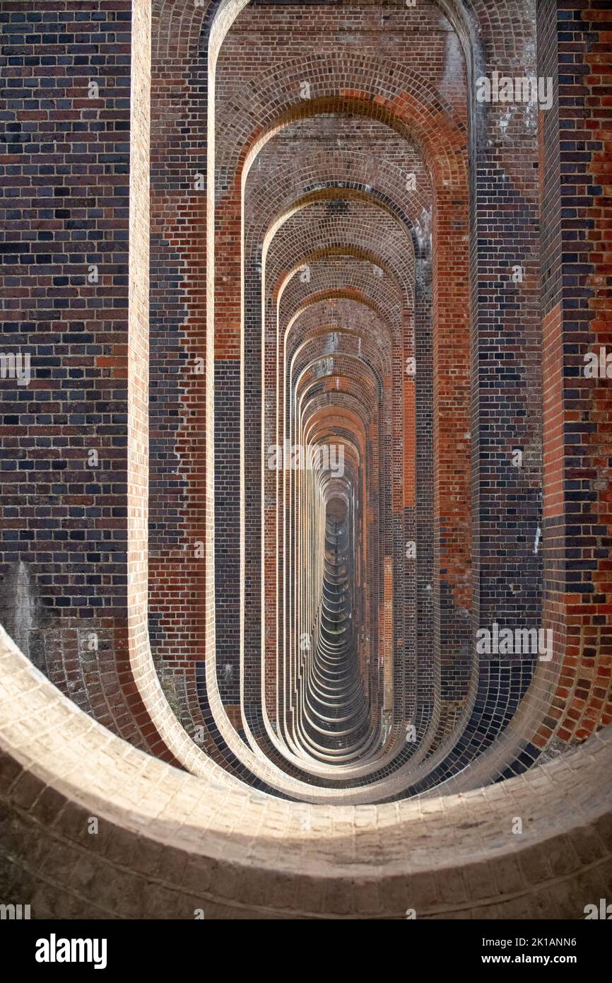 Looking through the arches of the Ouse Valley Viaduct Stock Photo - Alamy