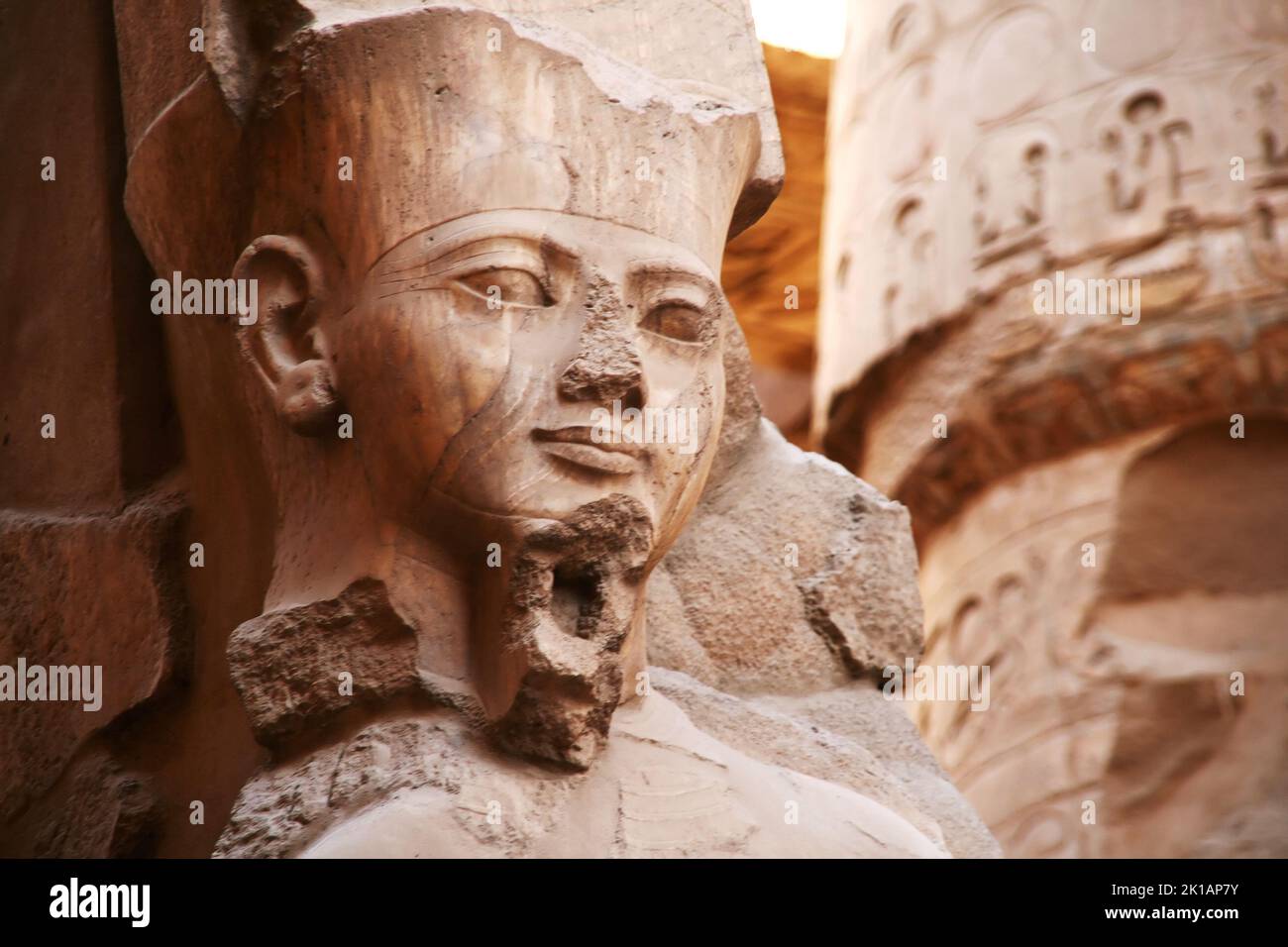 Pharaoh Ramses II in the temple in "Abydos" at Luxor in Egypt Stock ...