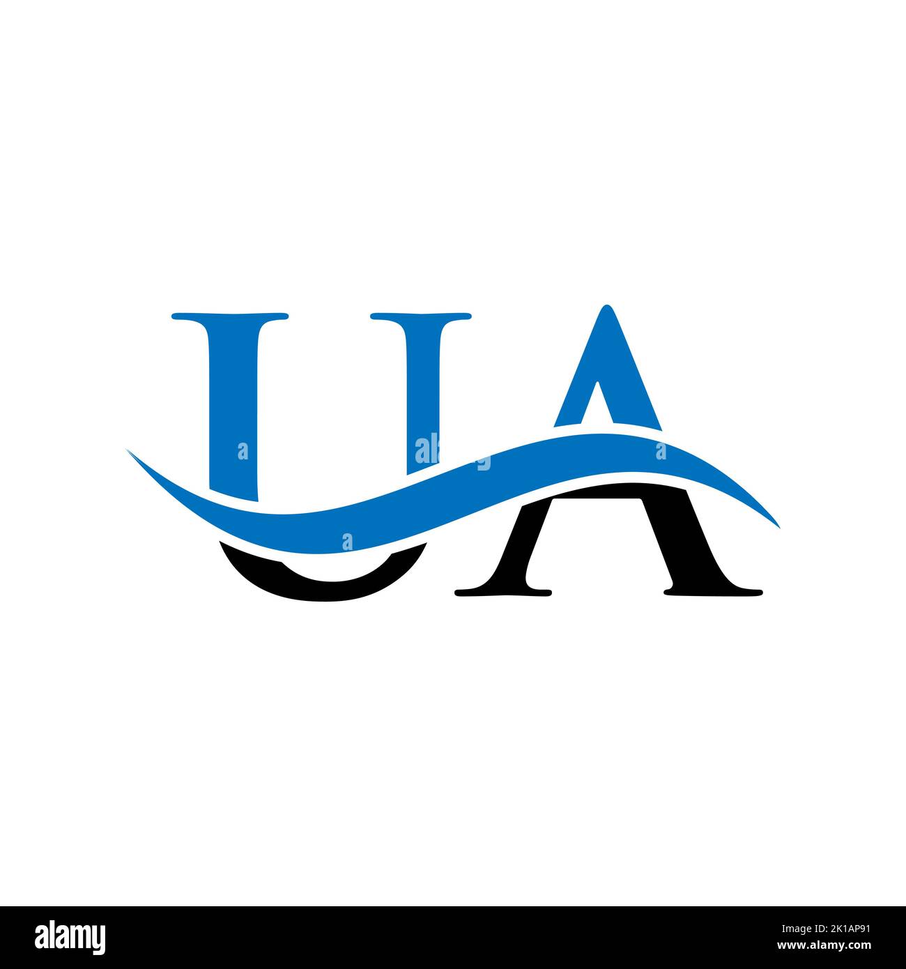 UA Combine Letter Logo Vector Template. Letter UA Logo Design Modern ...