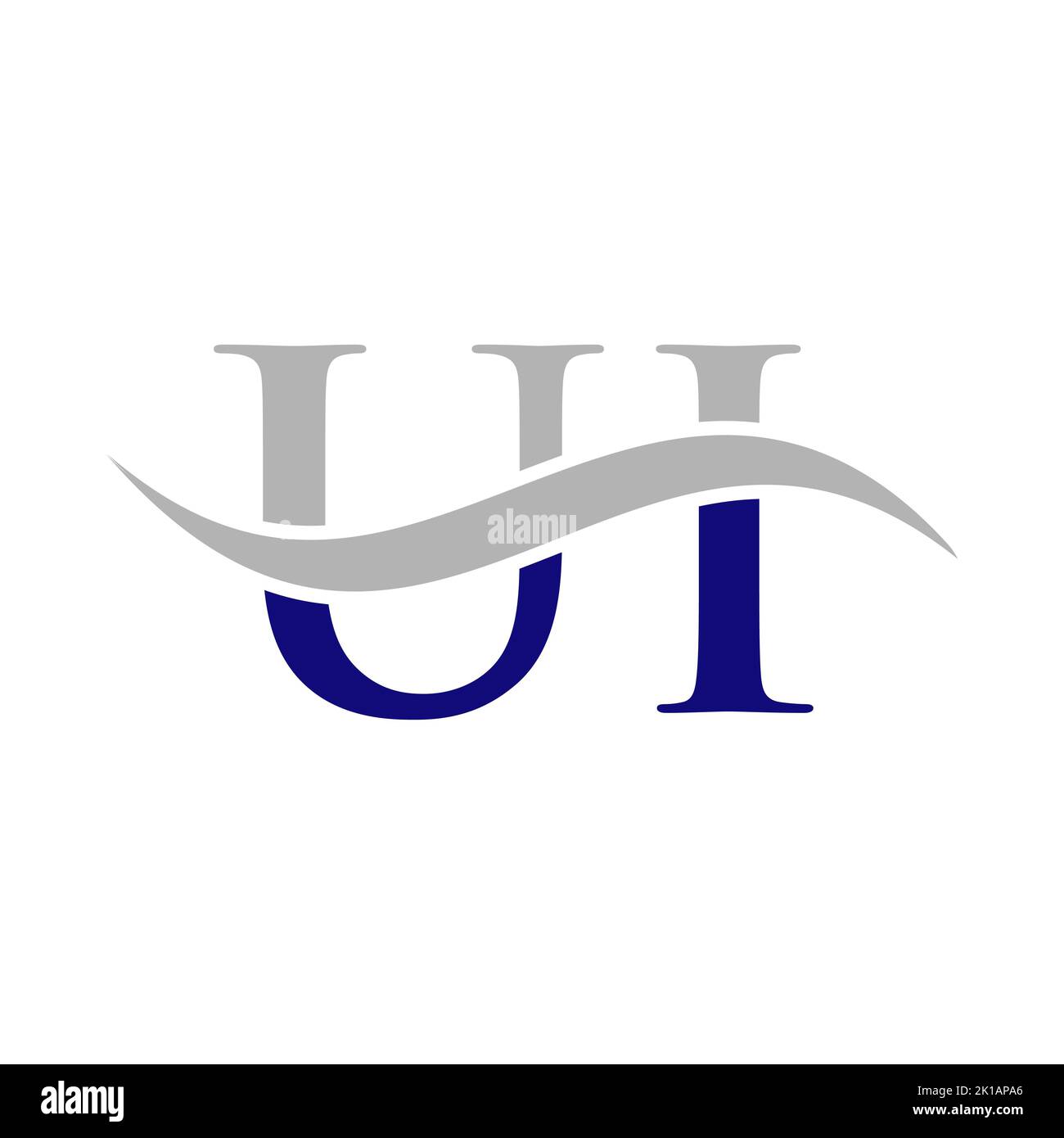 UI Combine Letter Logo Vector Template. Letter UI Logo Design Modern ...