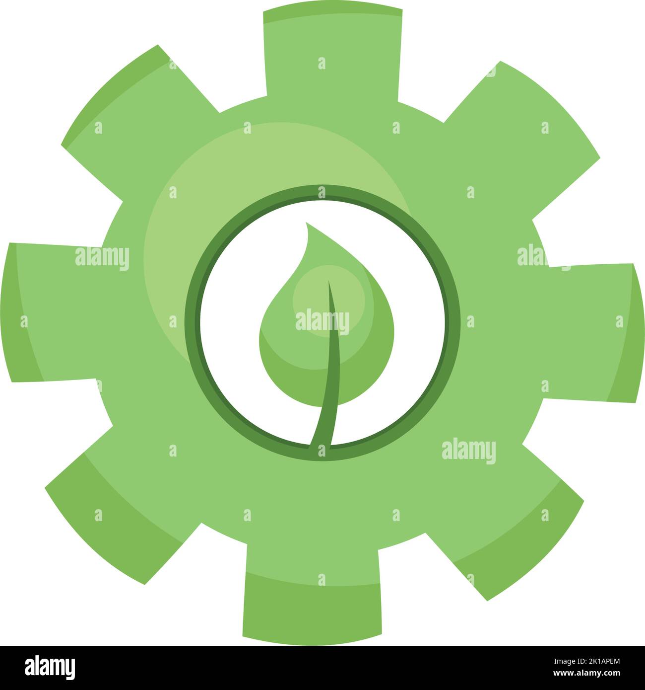 gear with leaf green energy icon Stock Vector Image & Art - Alamy