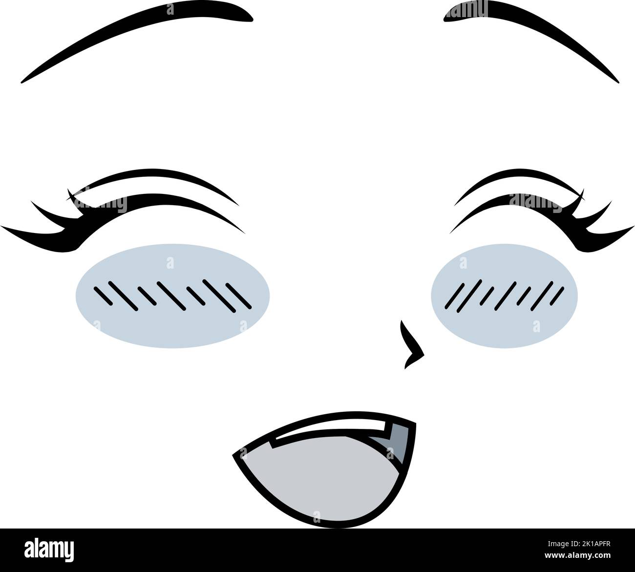 Happy Anime Girl Face Character Stock Vector Image And Art Alamy