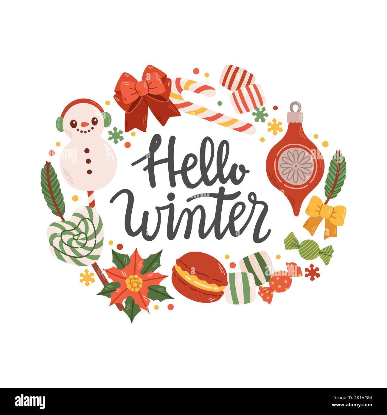 Card text hello winter Cut Out Stock Images & Pictures - Alamy