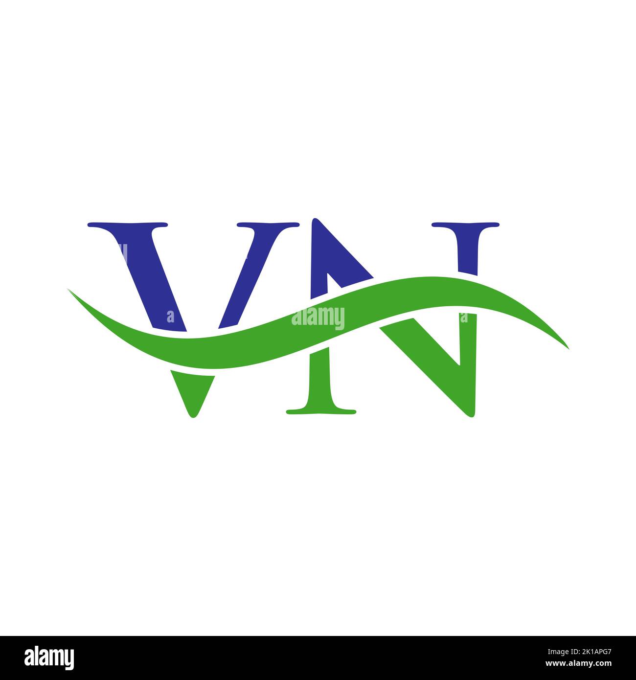 VN Combine Letter Logo Vector Template. Letter VN Logo Design Modern ...
