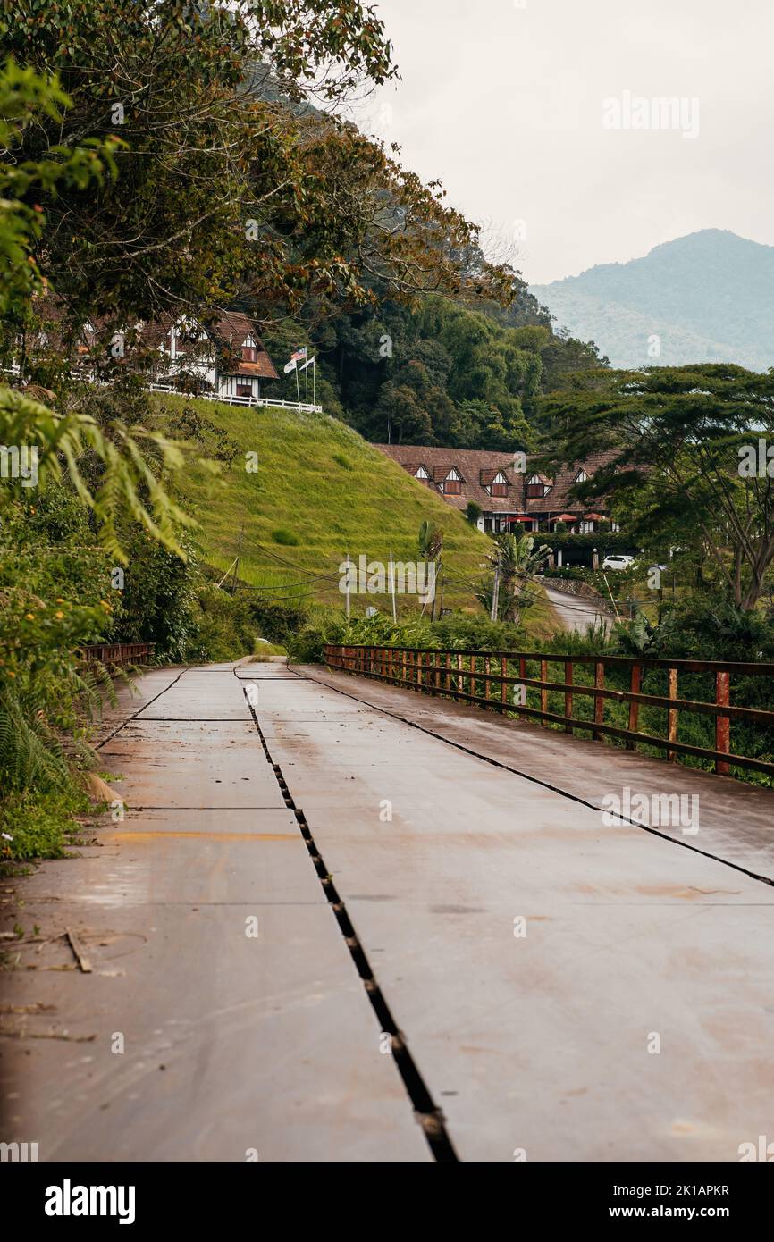 Ringlet houses near the metal bridge in Cameron Highlands Stock Photo ...