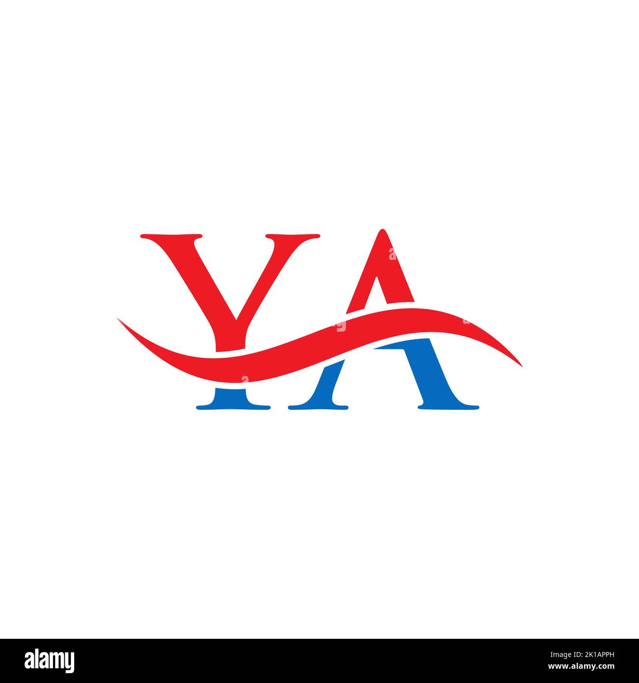 YA Combine Letter Logo Vector Template. Letter YA Logo Design Modern ...