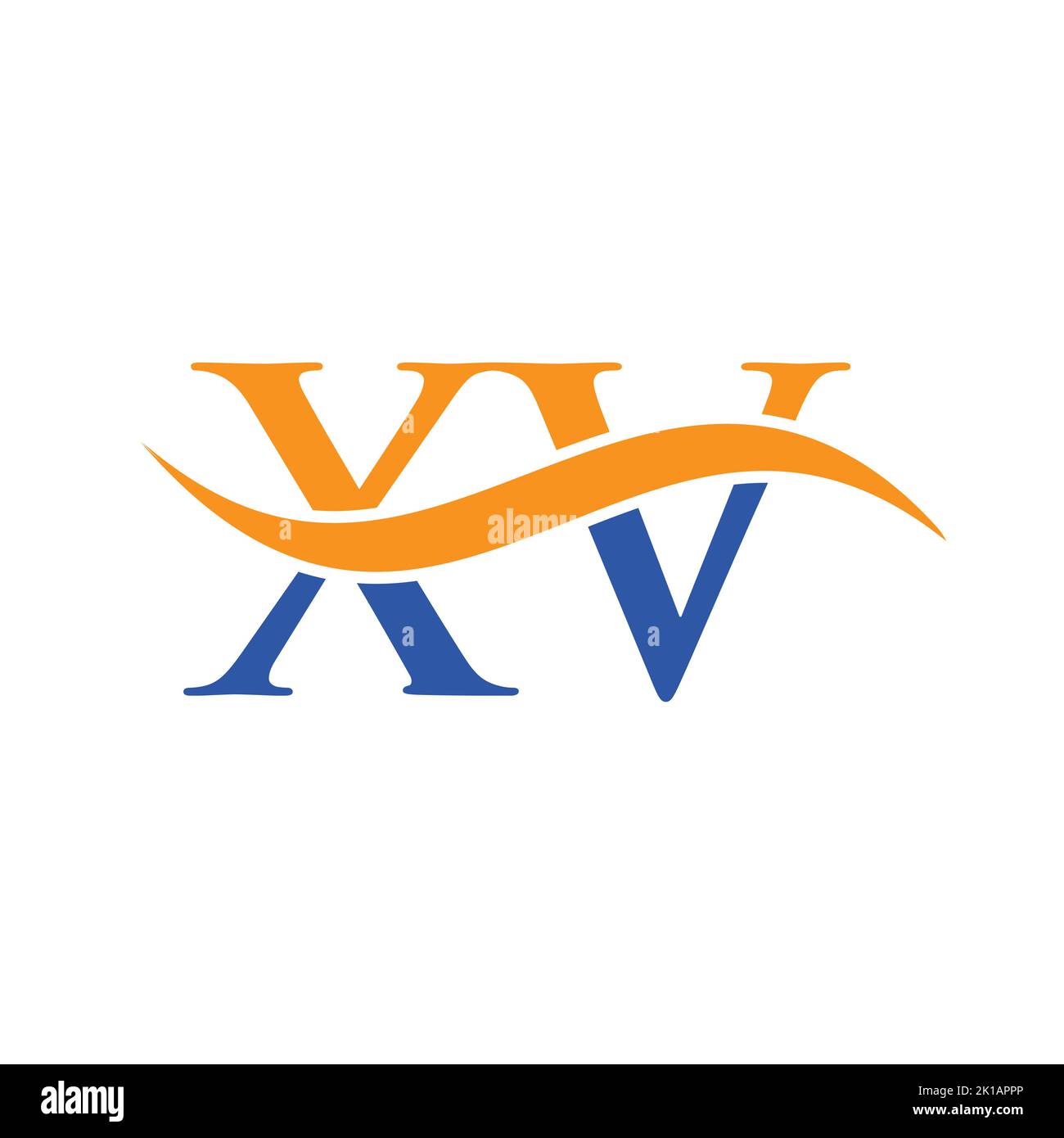XV Combine Letter Logo Vector Template. Letter XV Logo Design Modern ...
