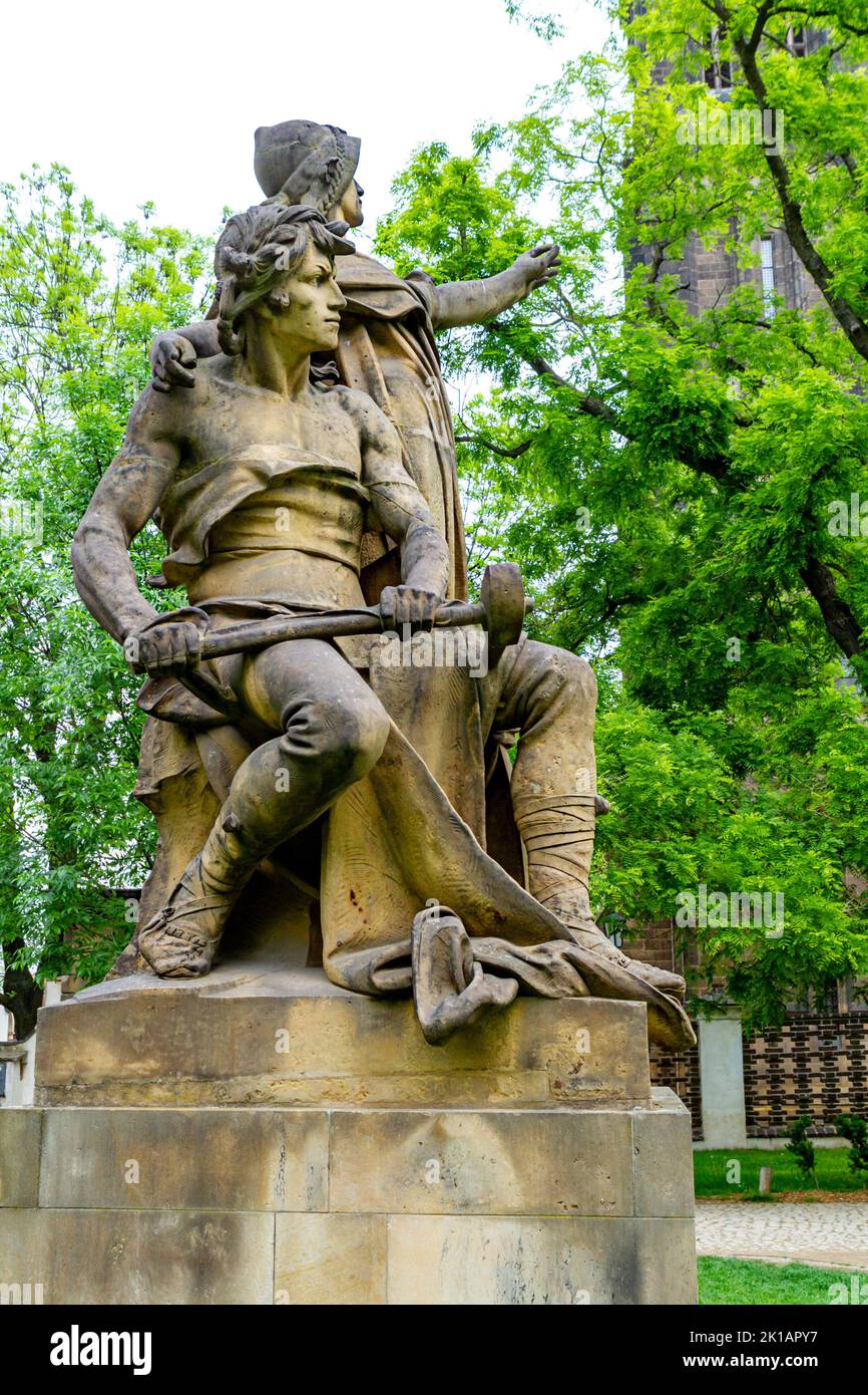 The ensemble of sculptures in the garden of the Vyšehrad Castle were ...