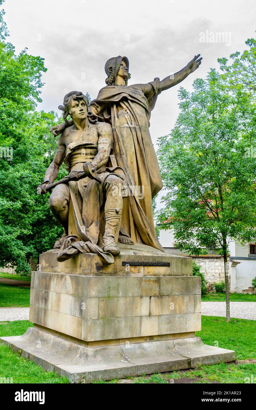 The ensemble of sculptures in the garden of the Vyšehrad Castle were ...
