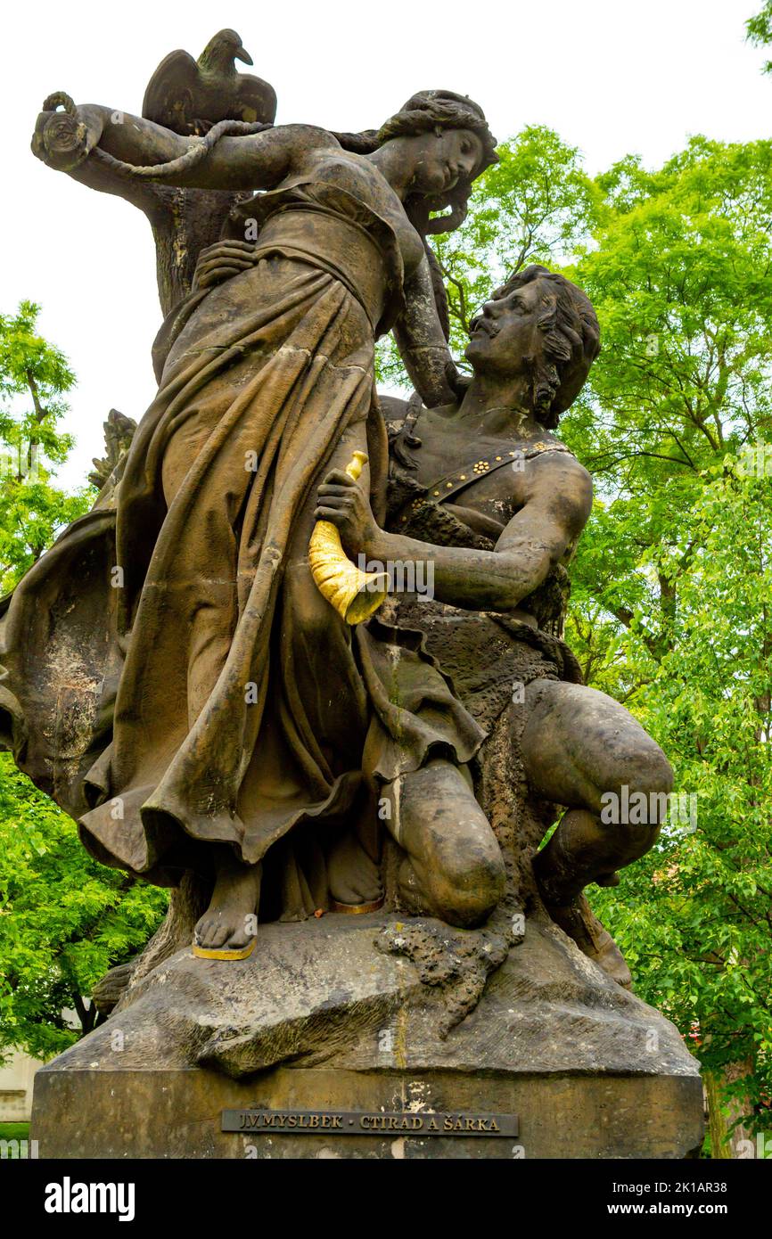 The ensemble of sculptures in the garden of the Vyšehrad Castle were ...