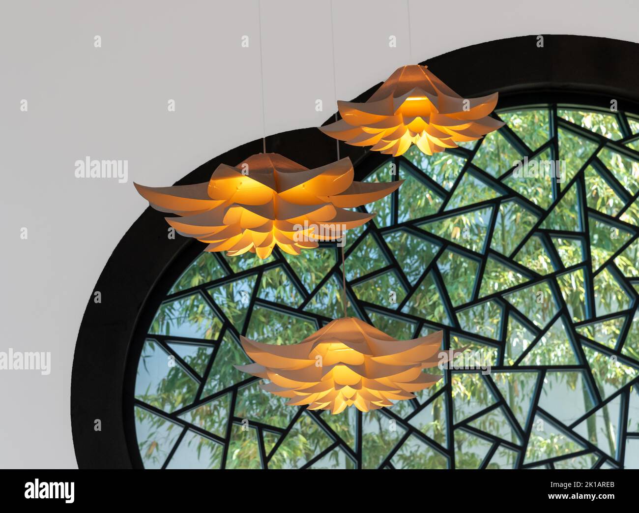 Floral windows of classical gardens in Suzhou, China Stock Photo - Alamy