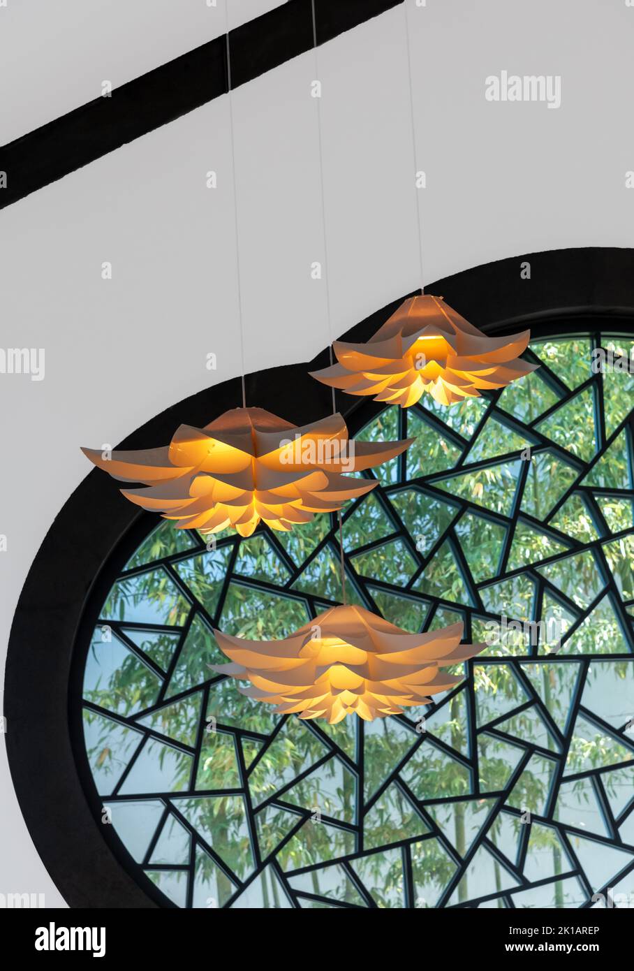 Floral windows of classical gardens in Suzhou, China Stock Photo - Alamy