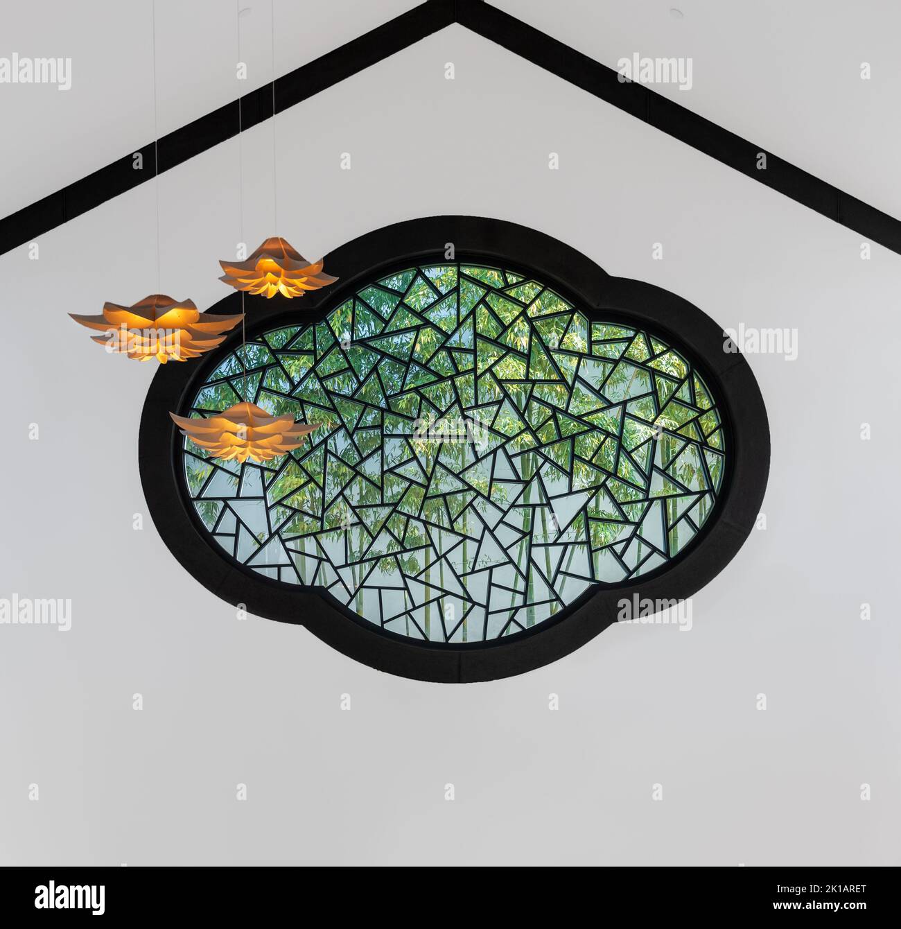 Floral windows of classical gardens in Suzhou, China Stock Photo - Alamy