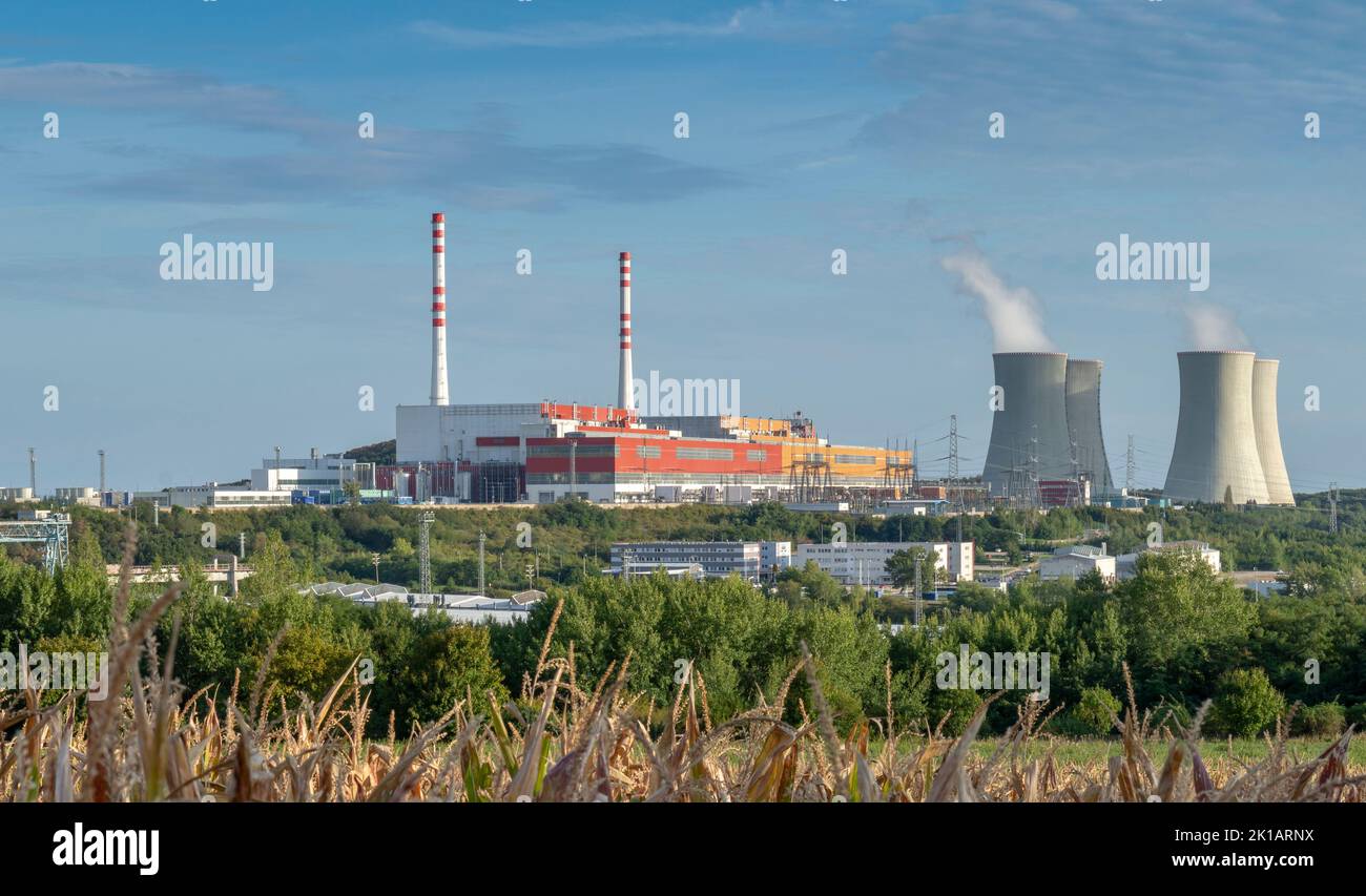 Nuclear power plant. Nuclear power station. Mochovce. Slovakia Stock ...