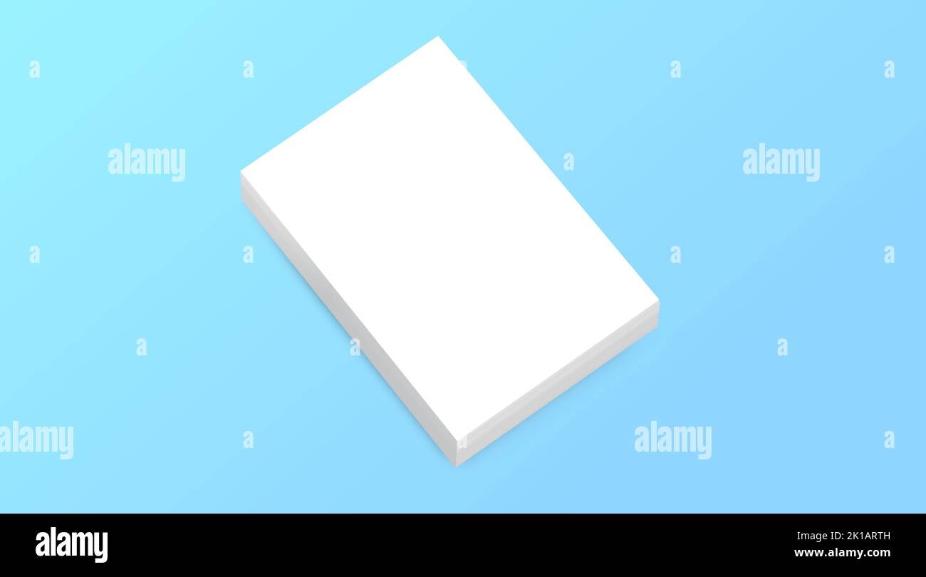 Stack Of Pages Isolated Blank Poster Mockup Brand Identity Showcase ...