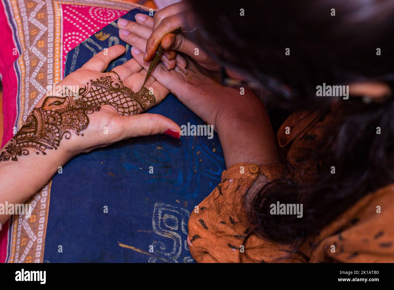 Mehendi Mehndi Sangeet Indian Wedding Tradition Ceremony At Mamta Pool ...