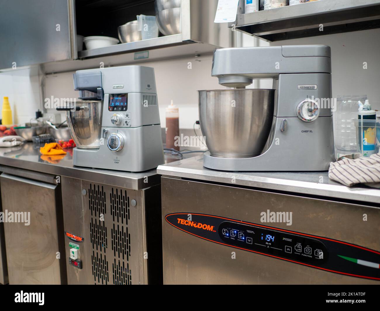 cooker mixer robot in a professional kitchen Stock Photo - Alamy