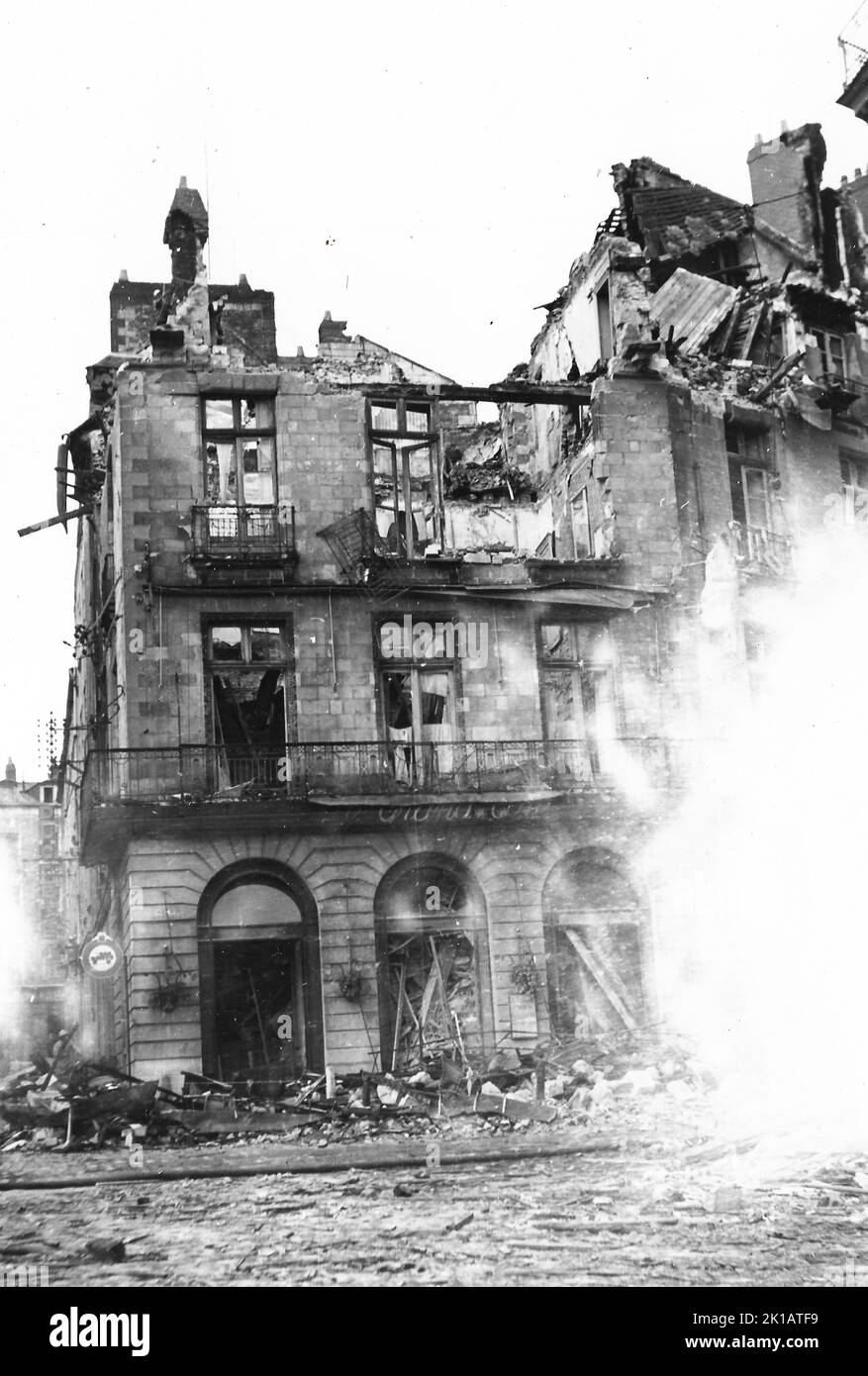 world war ii : bombing of nantes, France Stock Photo - Alamy