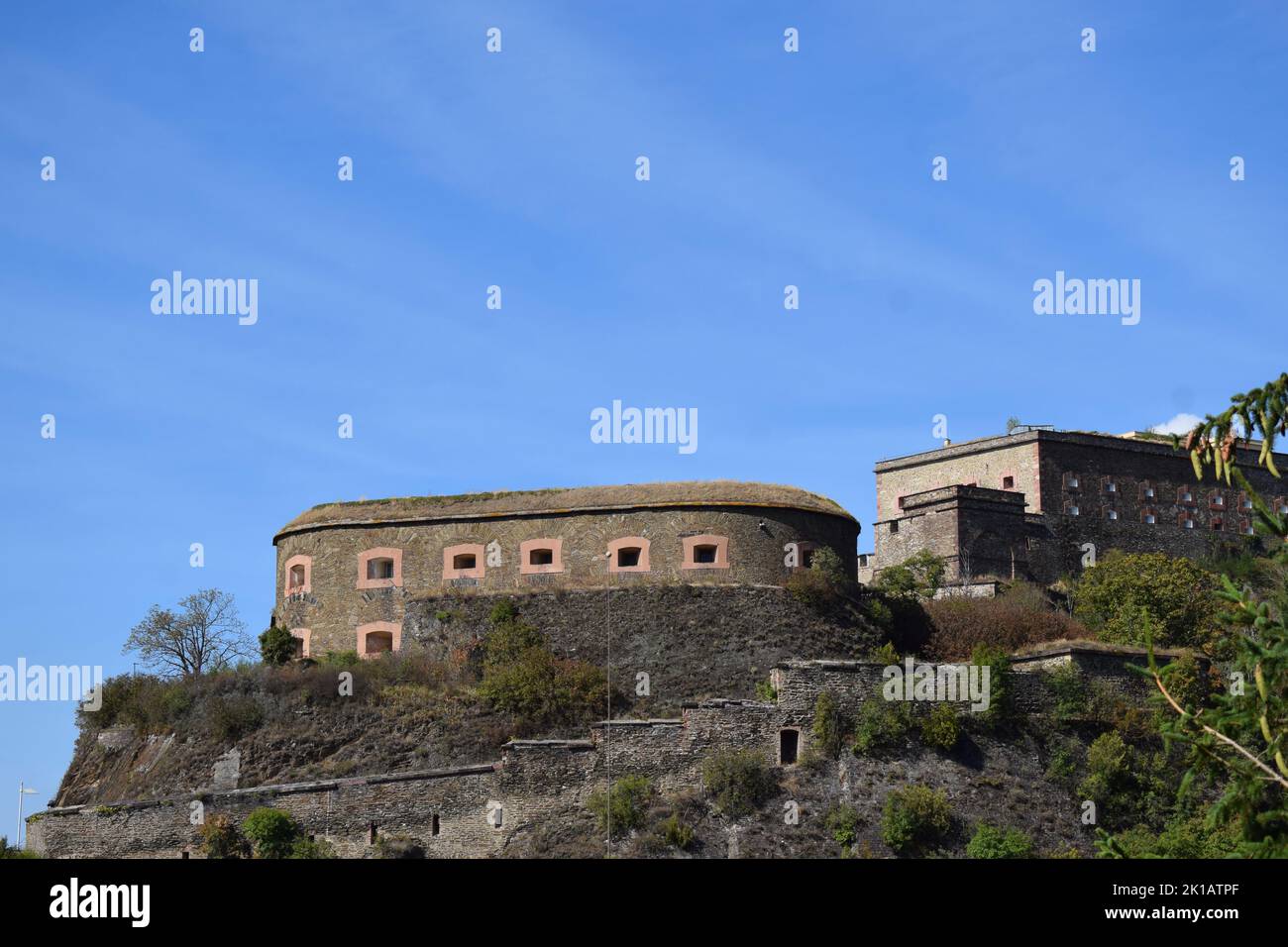 Festung Ehrenbreitstein, Prussian fortress at the Rhine Stock Photo - Alamy