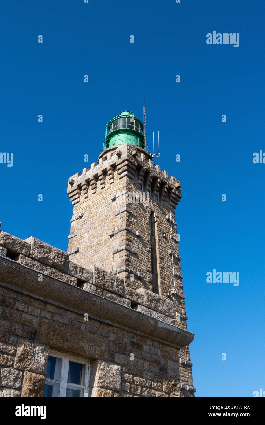 France, Brittany, Cap Frehel on 2021-07-30. Tourist visit of Cap Frehel, its lighthouse and its ...