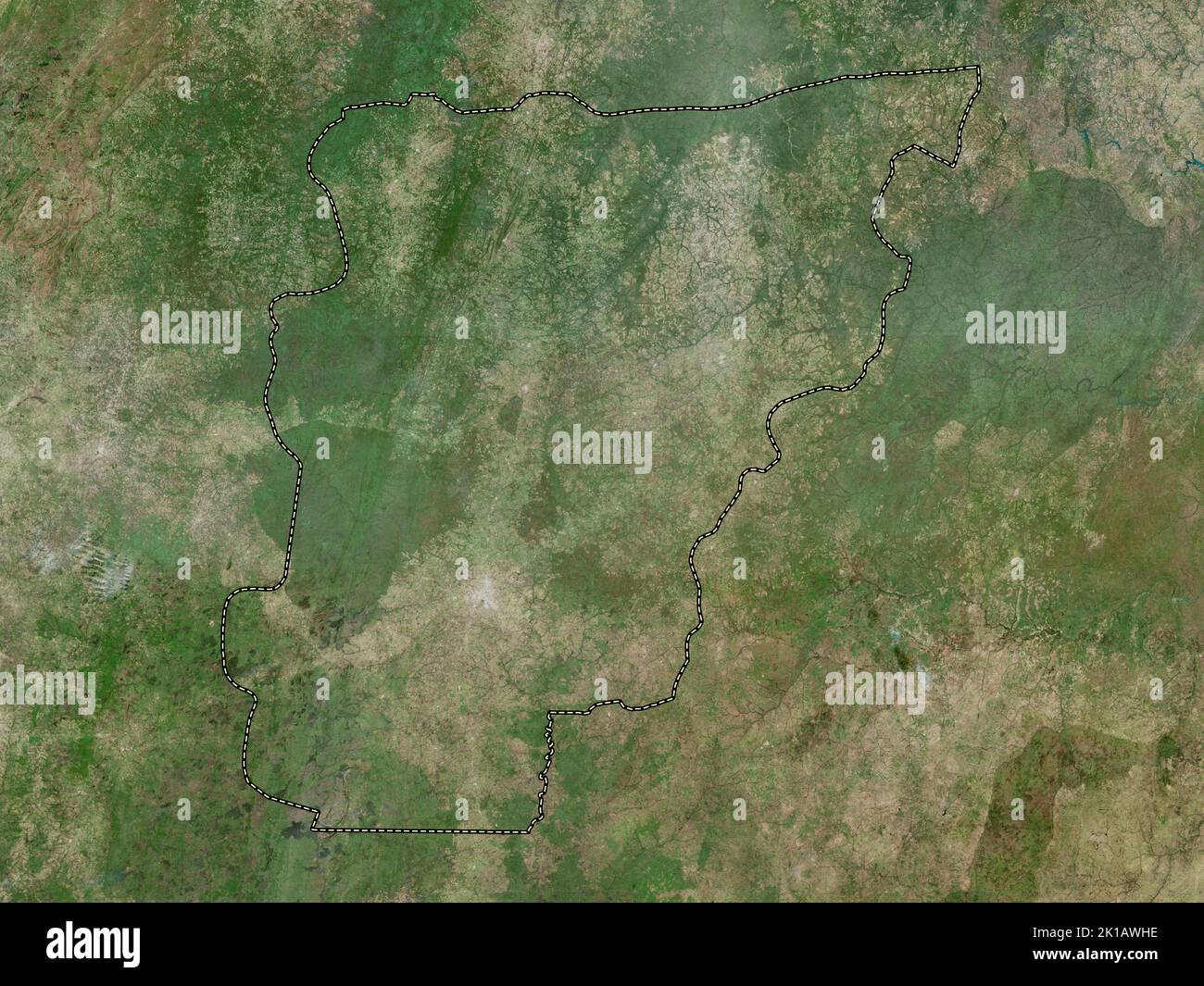 Borgou, department of Benin. High resolution satellite map Stock Photo ...