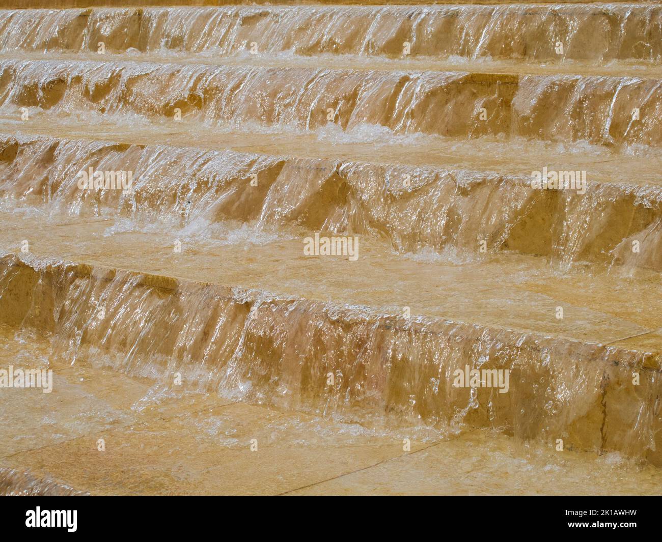 Waterfall on steps Stock Photo - Alamy