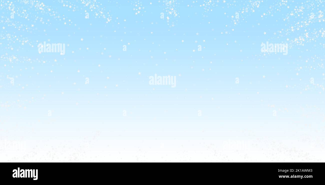Christmas falling snow background. Subtle flying snow flakes and stars ...