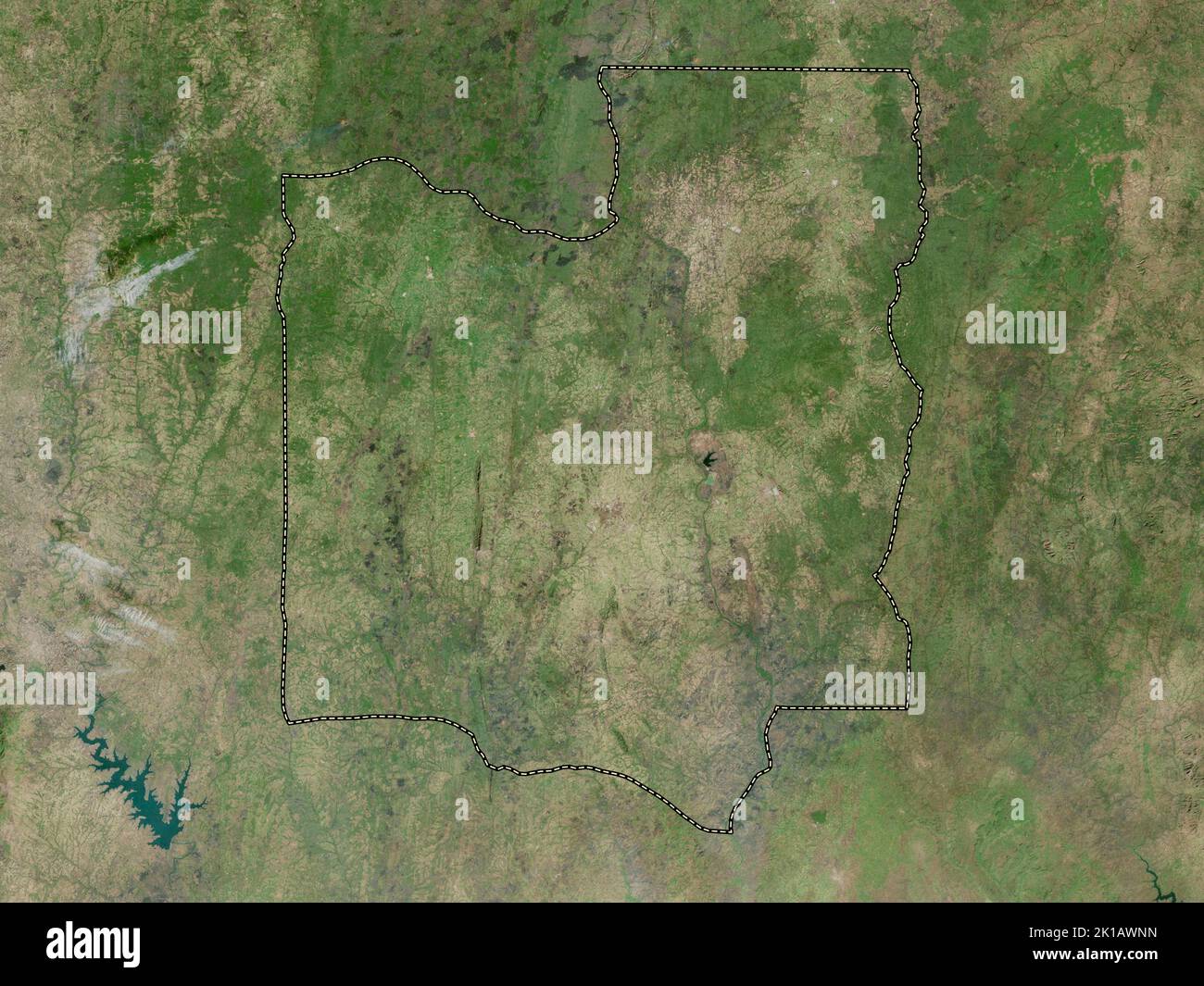 Collines, department of Benin. High resolution satellite map Stock ...