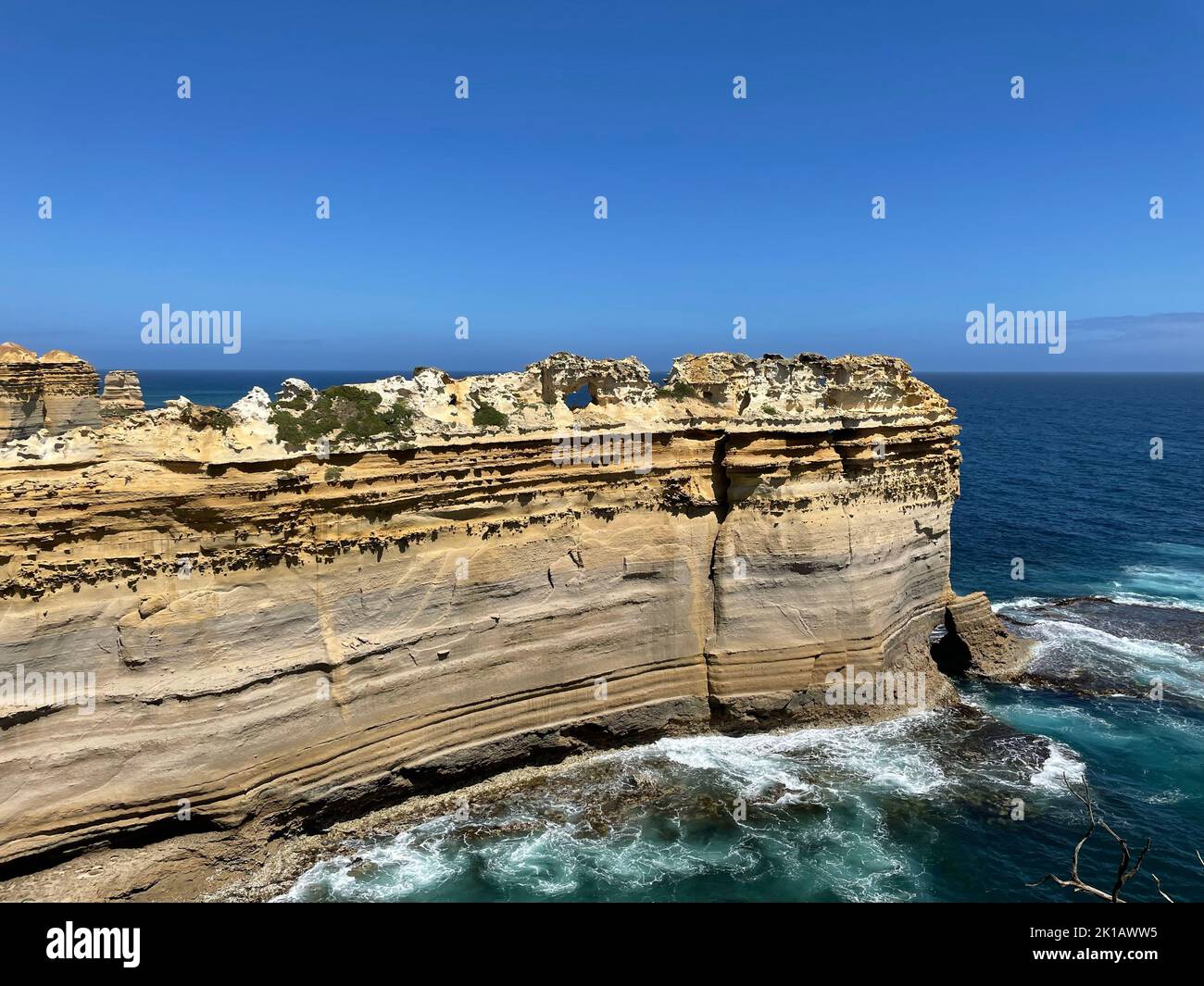 The scenic rocky formation of The Razorback on waterin Australia under ...