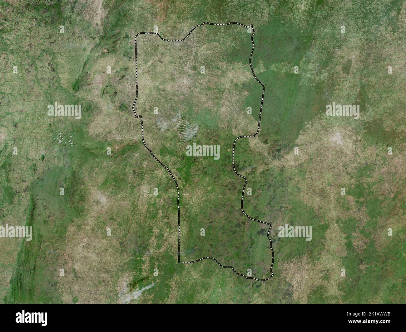 Donga, department of Benin. High resolution satellite map Stock Photo ...