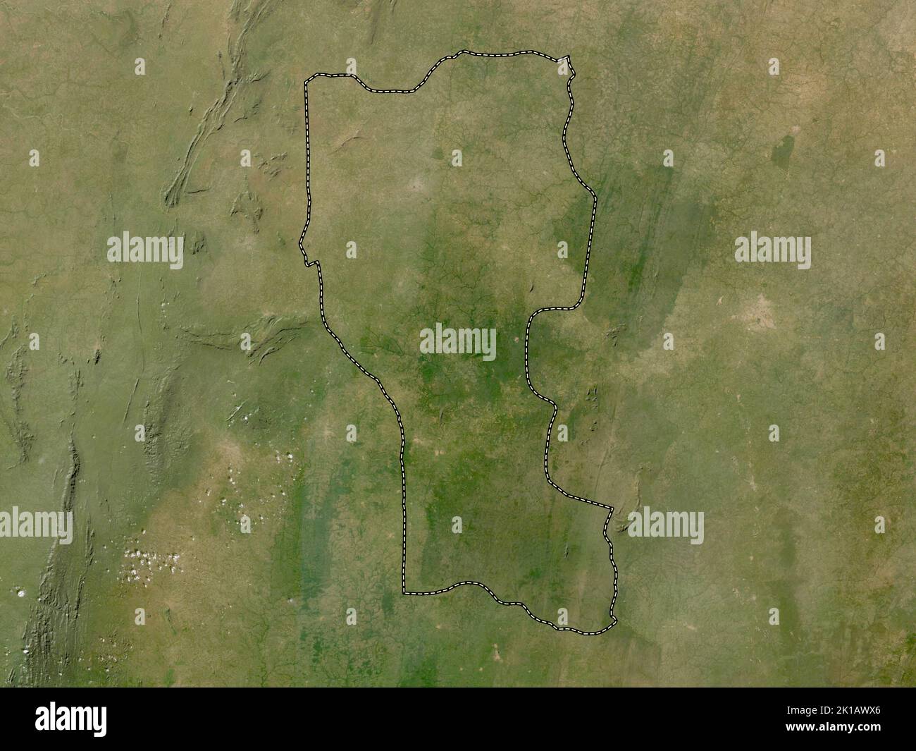 Donga, department of Benin. Low resolution satellite map Stock Photo ...