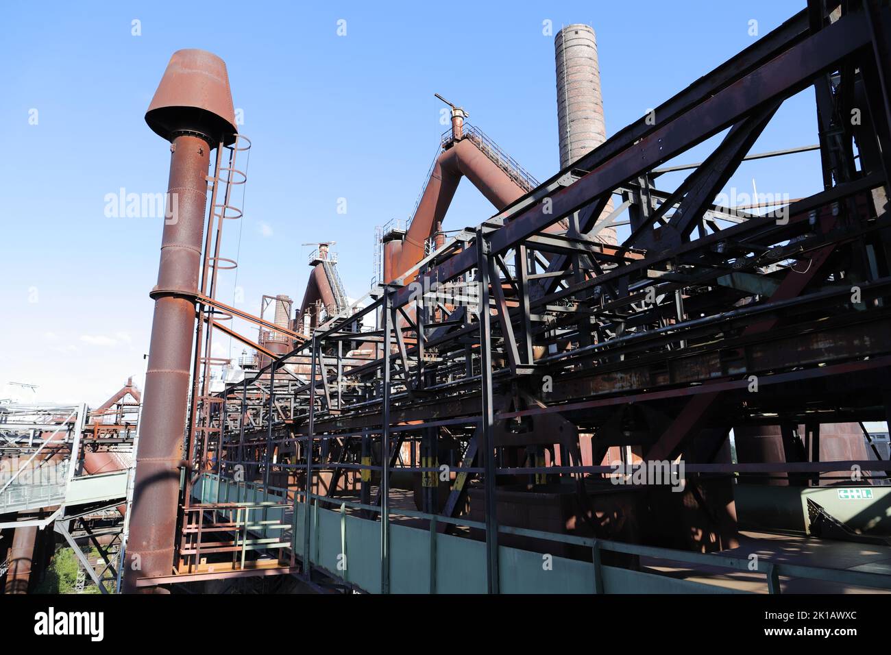an old disused steel mill in Saarland Stock Photo - Alamy