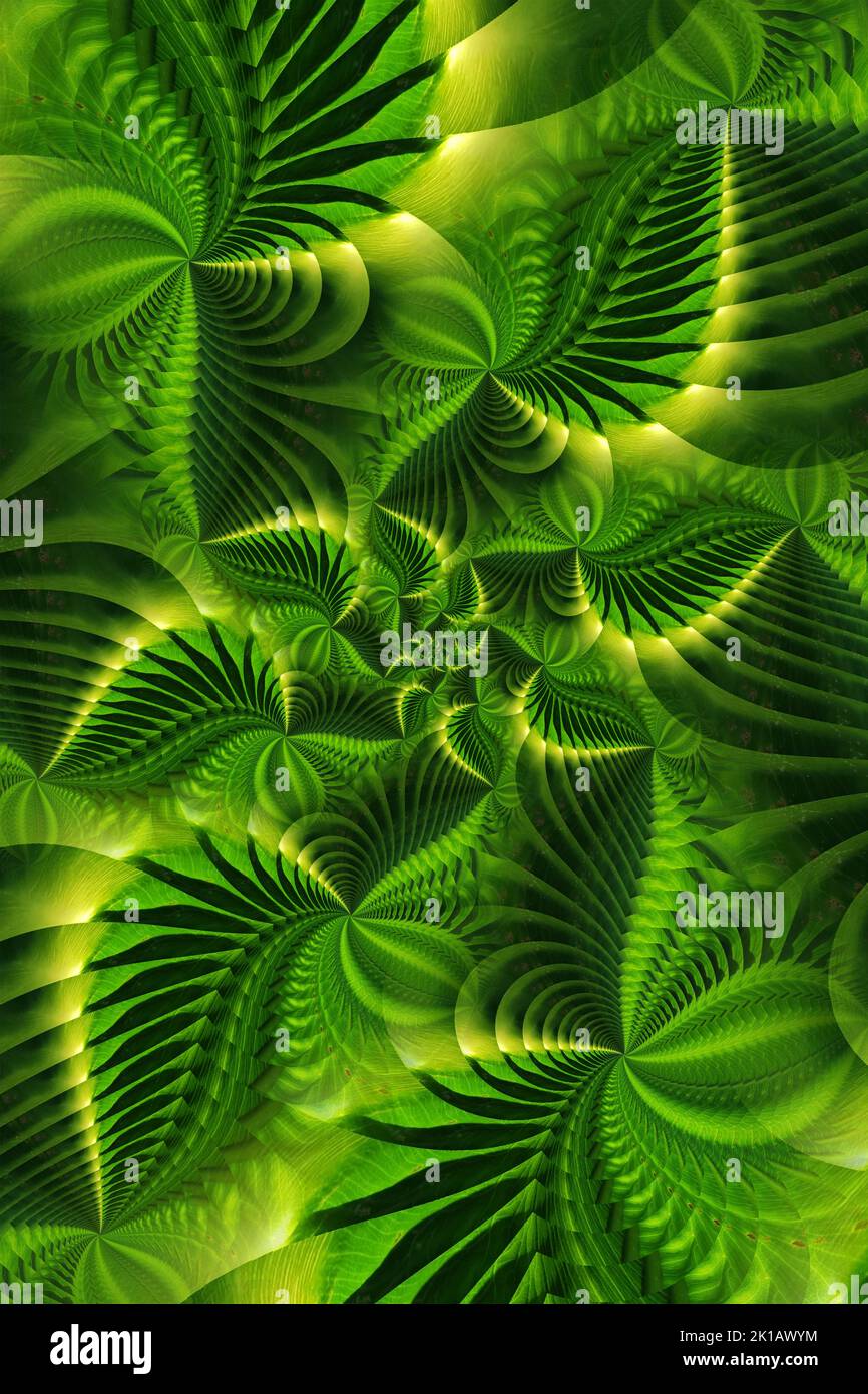 contemporary style in shades of green creative spiral design Stock ...