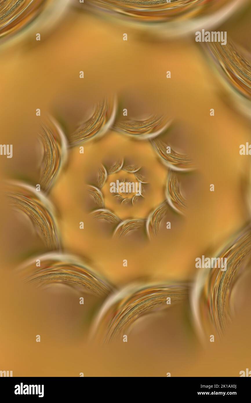 many shades of beige light brown turquoise spiraling design Stock Photo ...