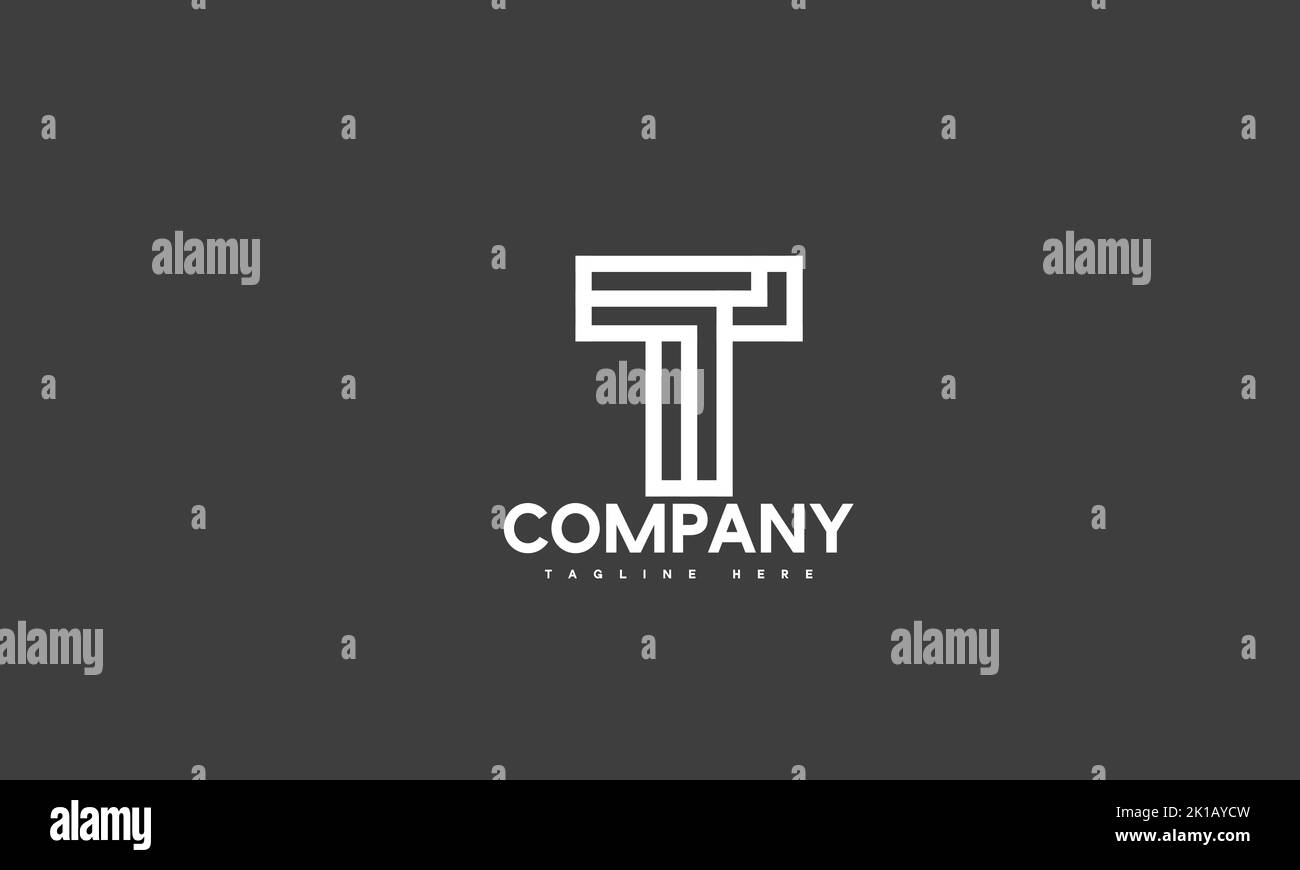 minimal letter T logo template Stock Vector Image & Art - Alamy
