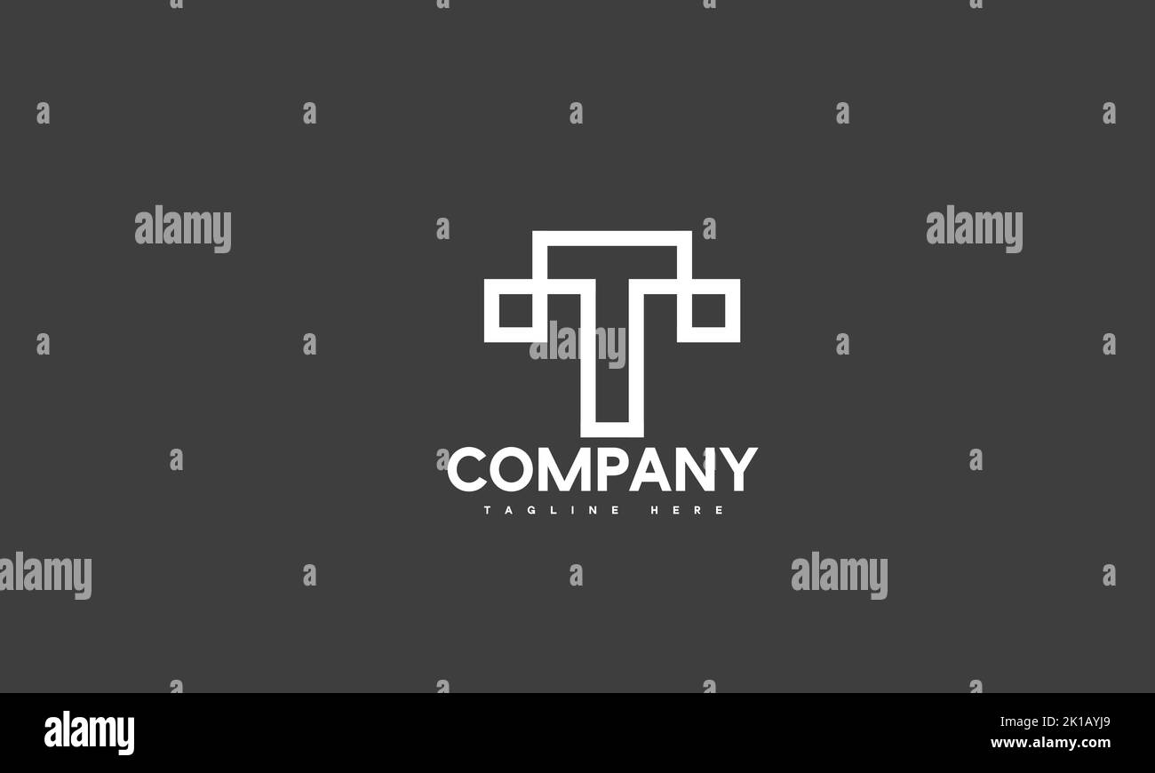 minimal letter T logo template Stock Vector Image & Art - Alamy