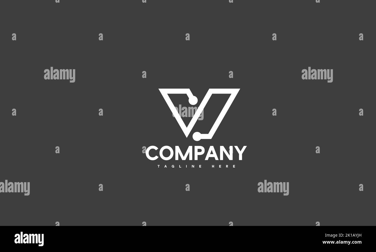 minimal letter V logo template Stock Vector Image & Art - Alamy