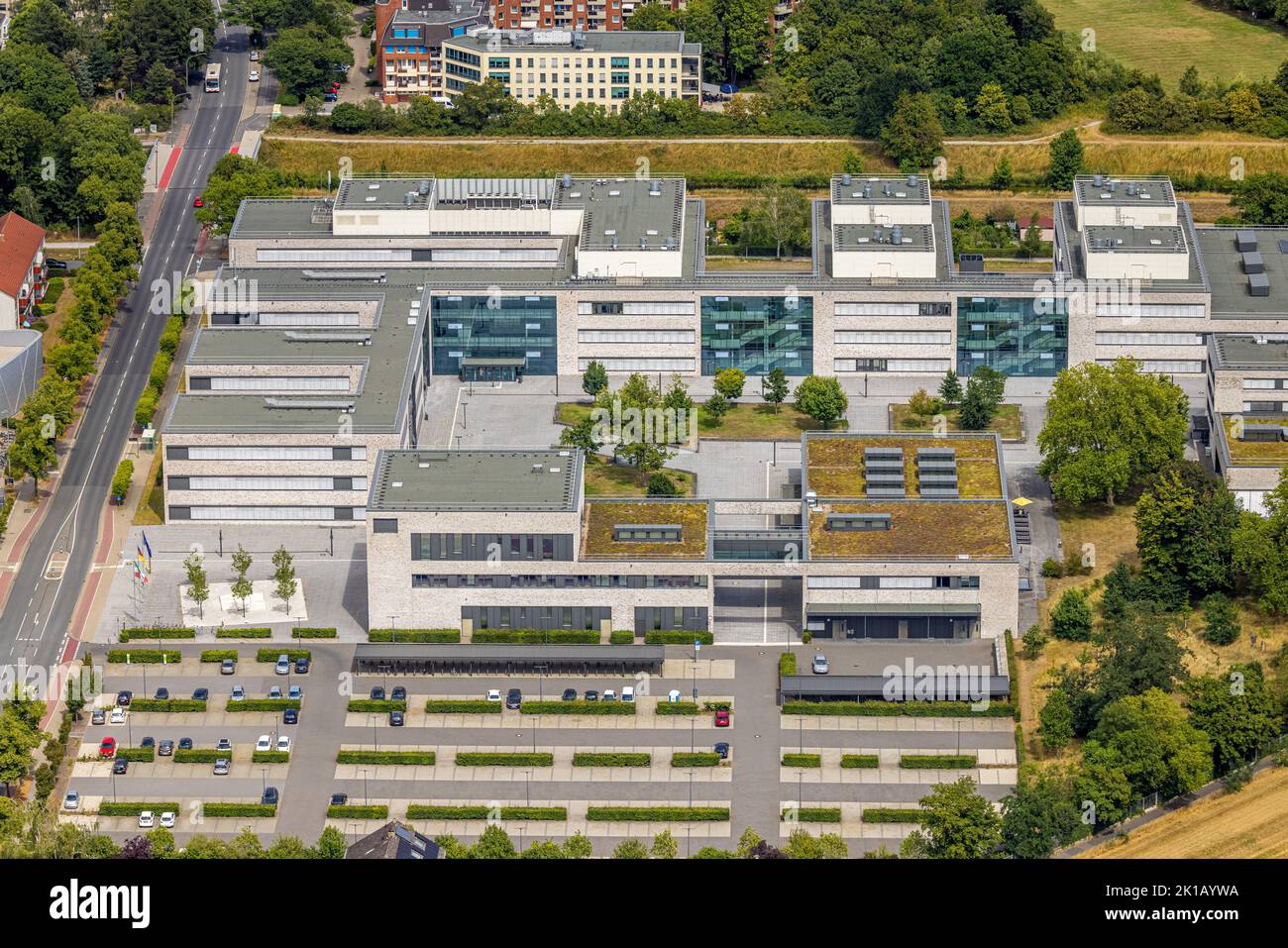 Aerial view, Hamm-Lippstadt University of Applied Sciences, HSHL, Hamm ...