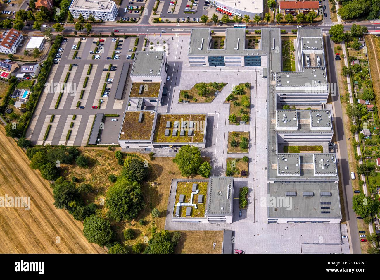 Aerial view, Hamm-Lippstadt University of Applied Sciences, HSHL, Hamm ...