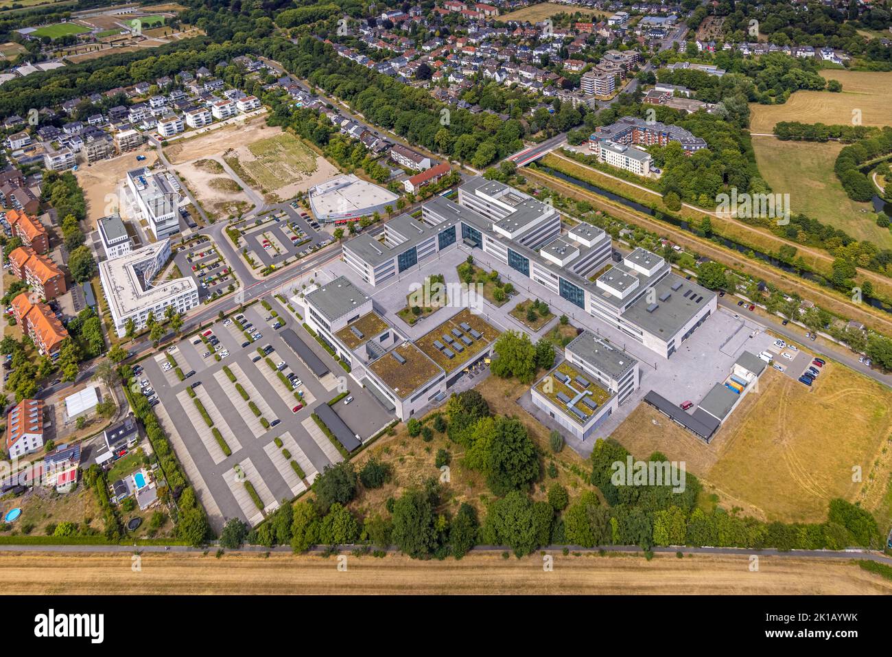 Aerial view, Hamm-Lippstadt University of Applied Sciences, HSHL, Hamm ...