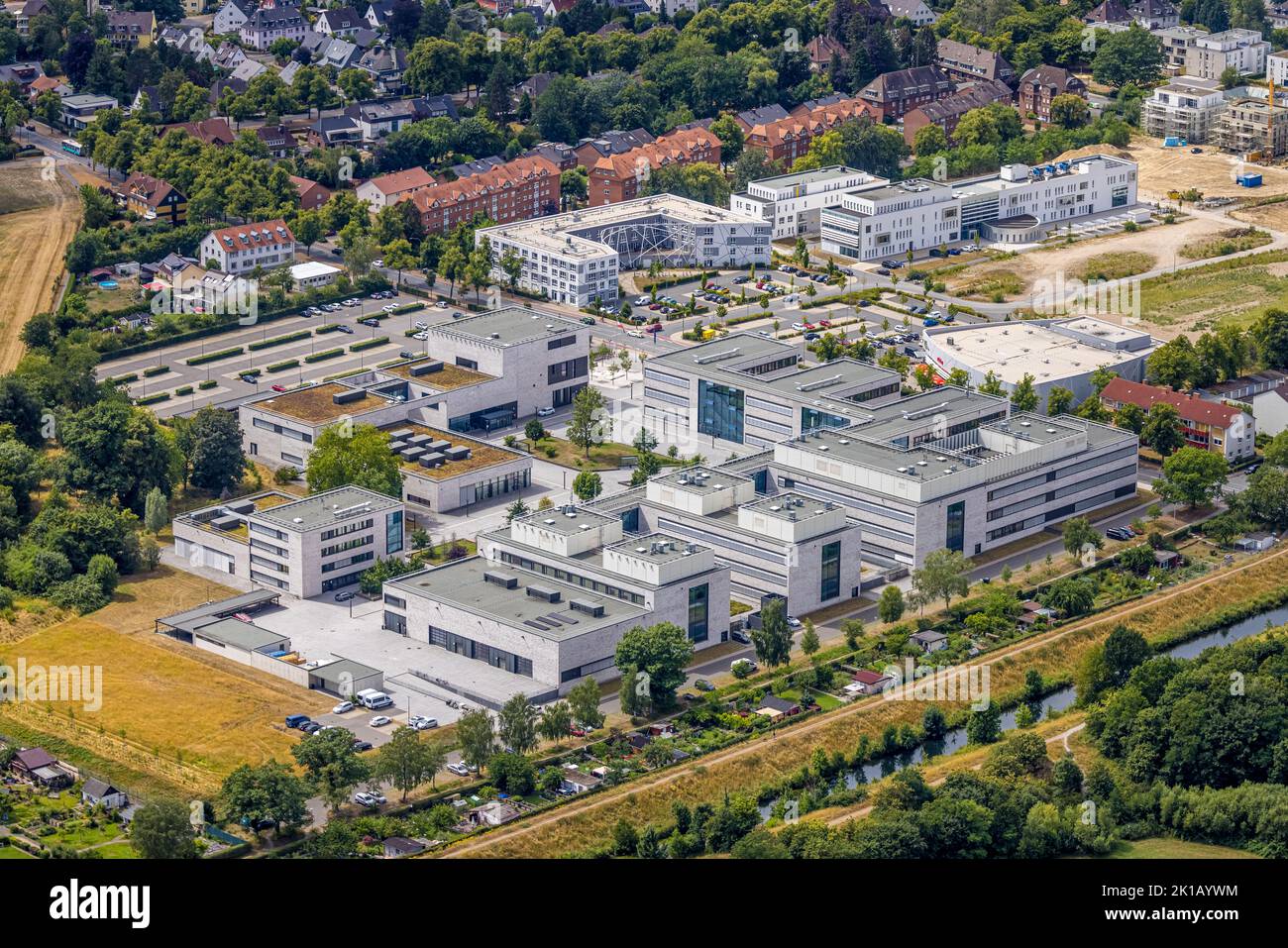 Aerial view, Hamm-Lippstadt University of Applied Sciences, HSHL, Hamm ...