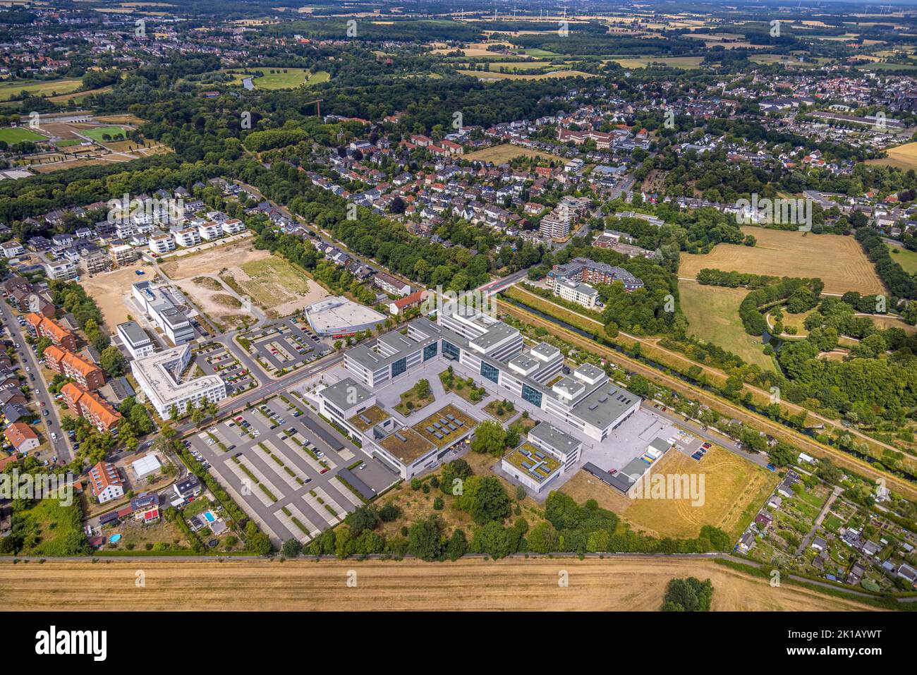 Aerial view, Hamm-Lippstadt University of Applied Sciences, HSHL, Hamm ...