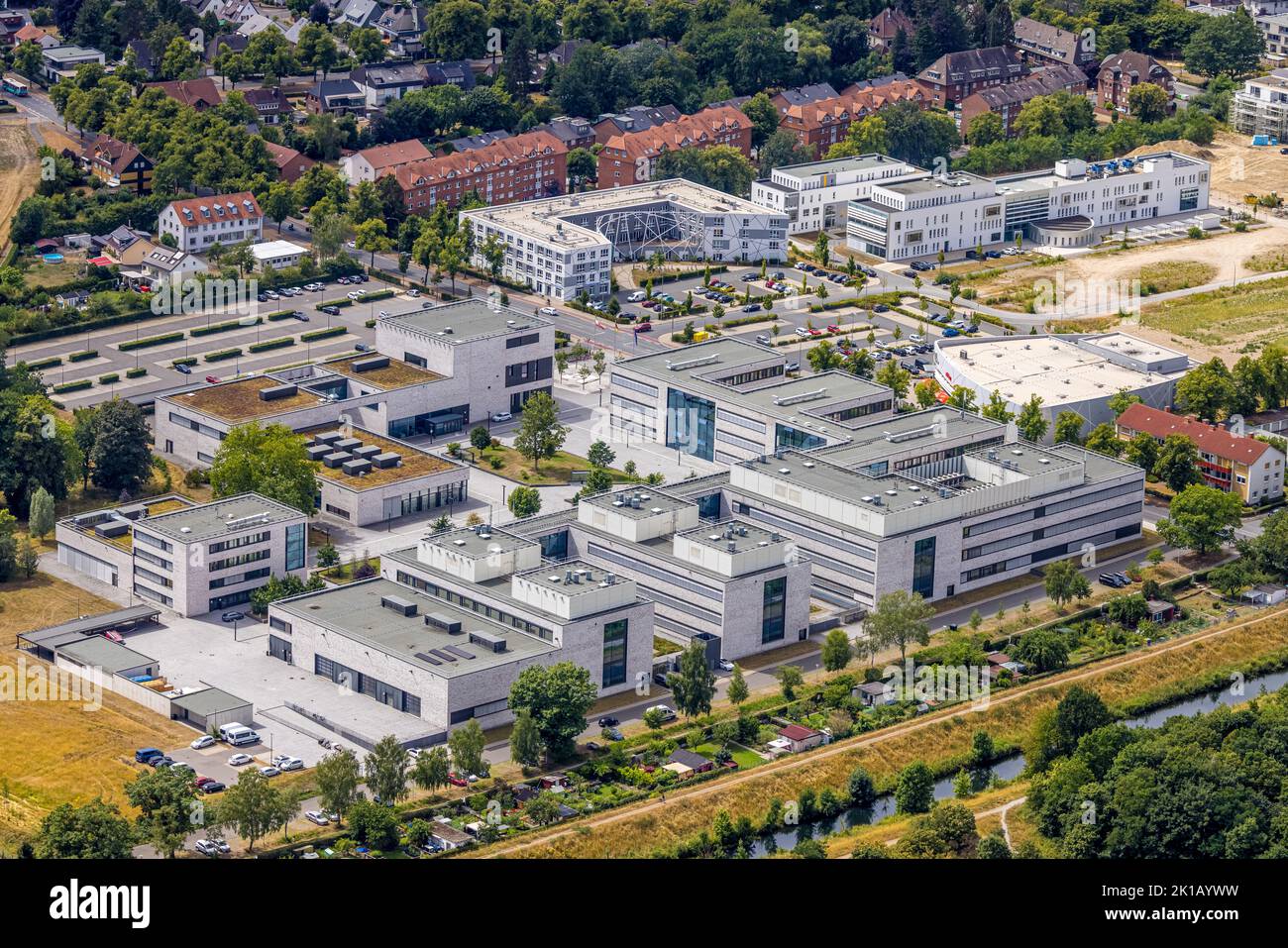 Aerial view, Hamm-Lippstadt University of Applied Sciences, HSHL, Hamm ...