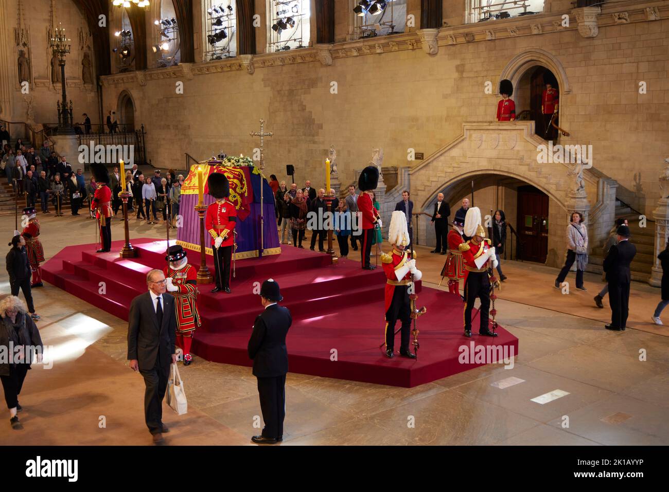 London, UK. 17th Sep, 2022. Queen Elizabeth II lying in state as the ...