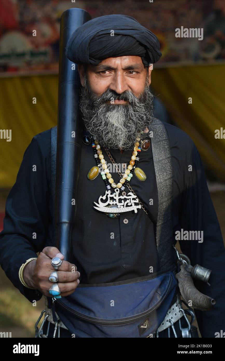 Pakistan. 16th Sep, 2022. Pakistani Muslim devotees (Malang) take a ...