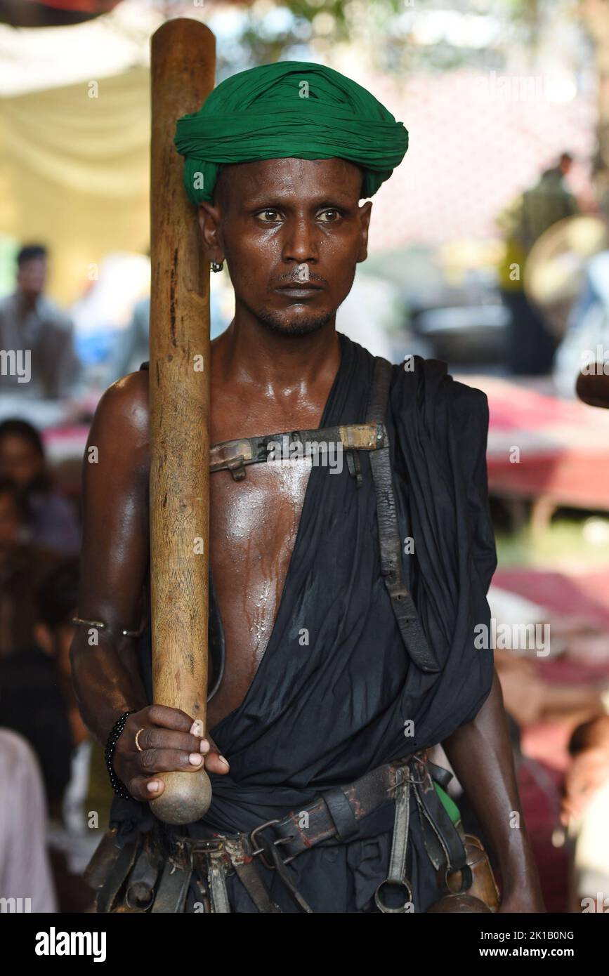 Pakistan. 16th Sep, 2022. Pakistani Muslim devotees (Malang) take a ...