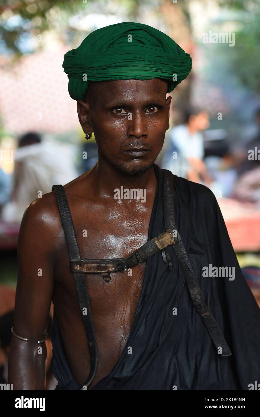 Pakistan. 16th Sep, 2022. Pakistani Muslim devotees (Malang) take a ...