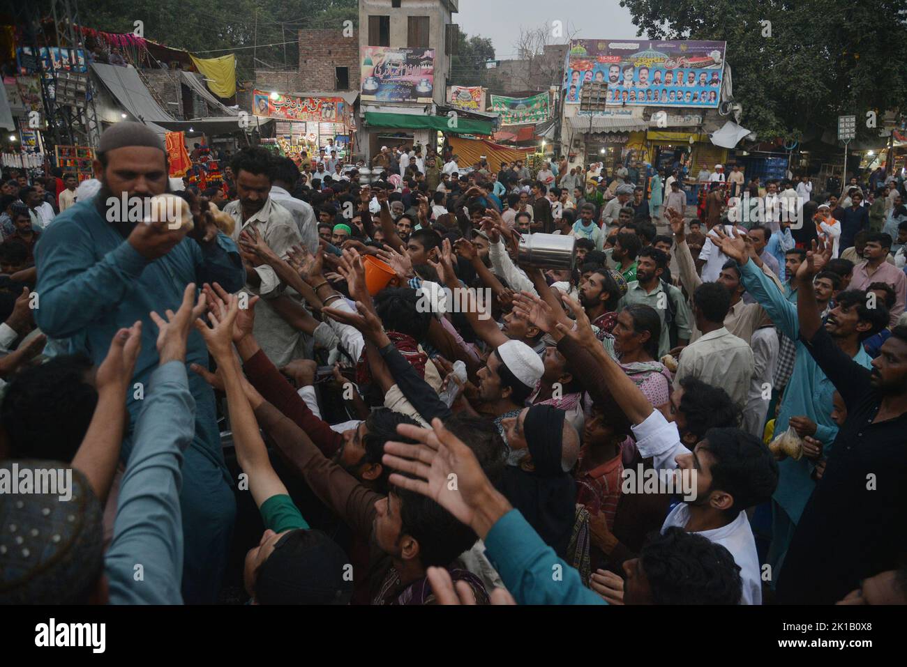 Lahore, Punjab, Pakistan. 16th Sep, 2022. Pakistani Muslim devotees ...