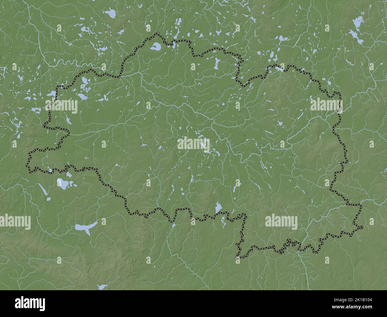 Vitsyebsk, region of Belarus. Elevation map colored in wiki style with ...